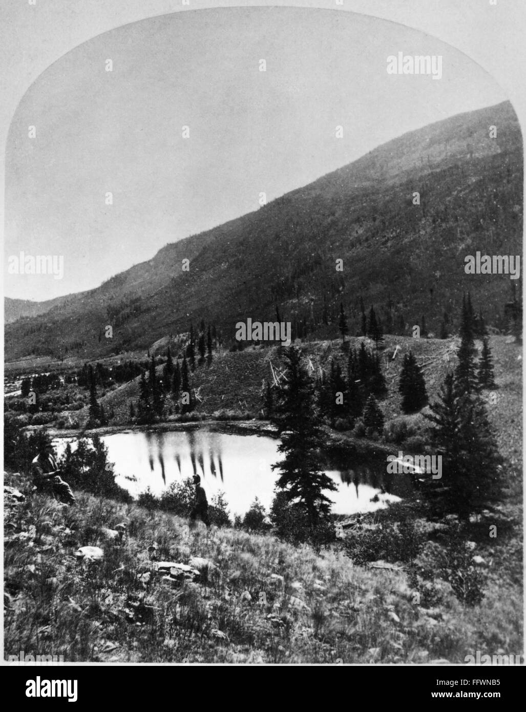 WHEELER EXPEDITION, 1874. /nBeaver Lake, Canejos Canyon, Colorado ...