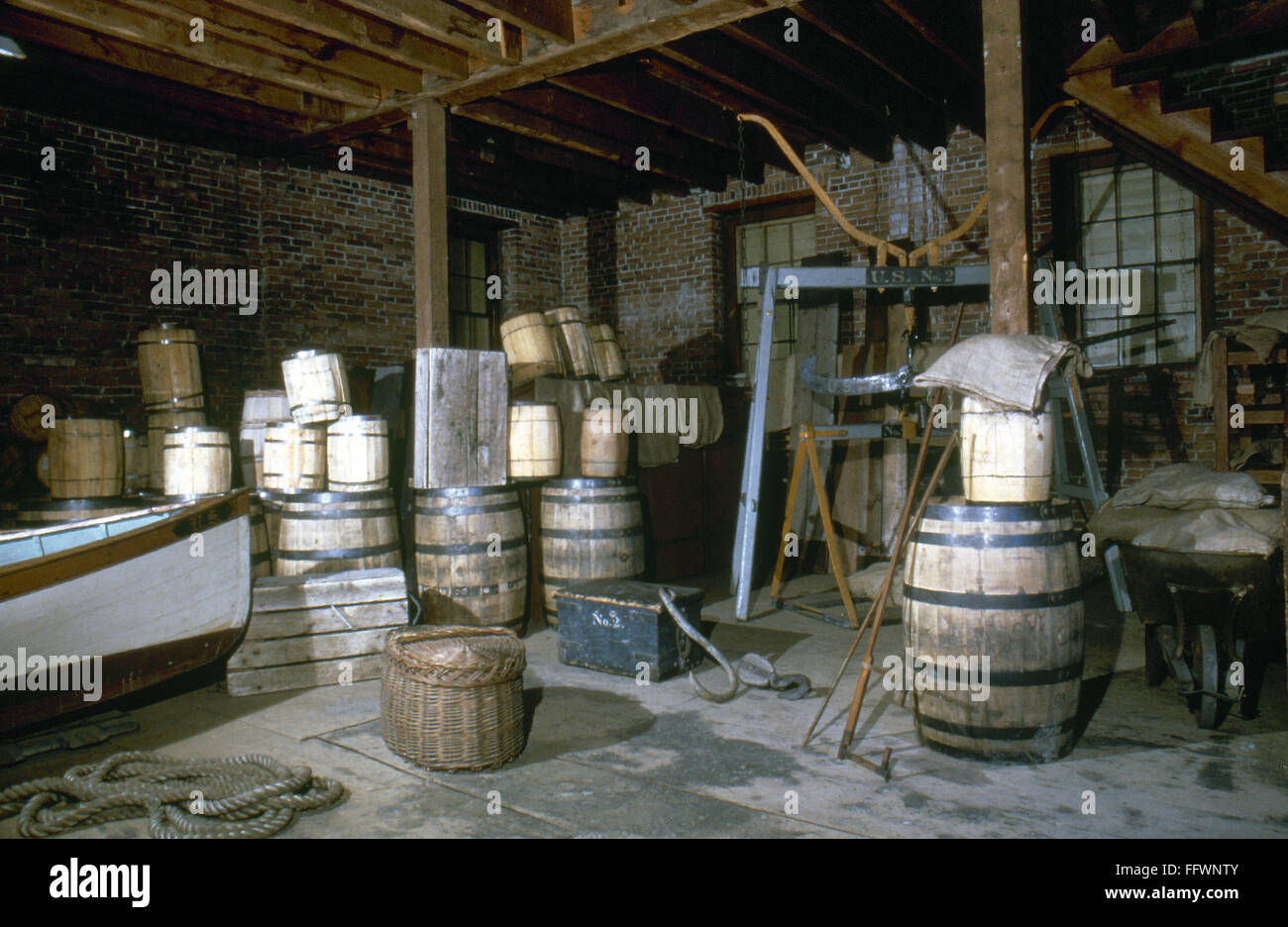 SALEM: WAREHOUSE, 1700s. /n18th century bonded warehouse at the Salem ...