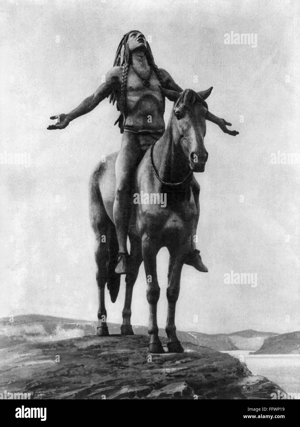 DALLIN: GREAT SPIRIT. /n'Appeal to the Great Spirit.' Painting, c1920 ...