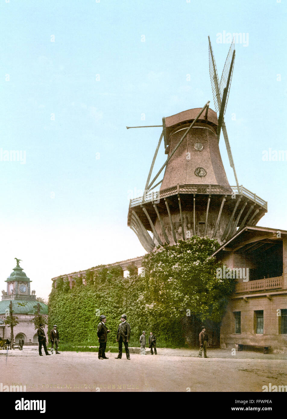 BERLIN: WINDMILL. /nView of a windmill in Potsdam, Berlin, Germany ...