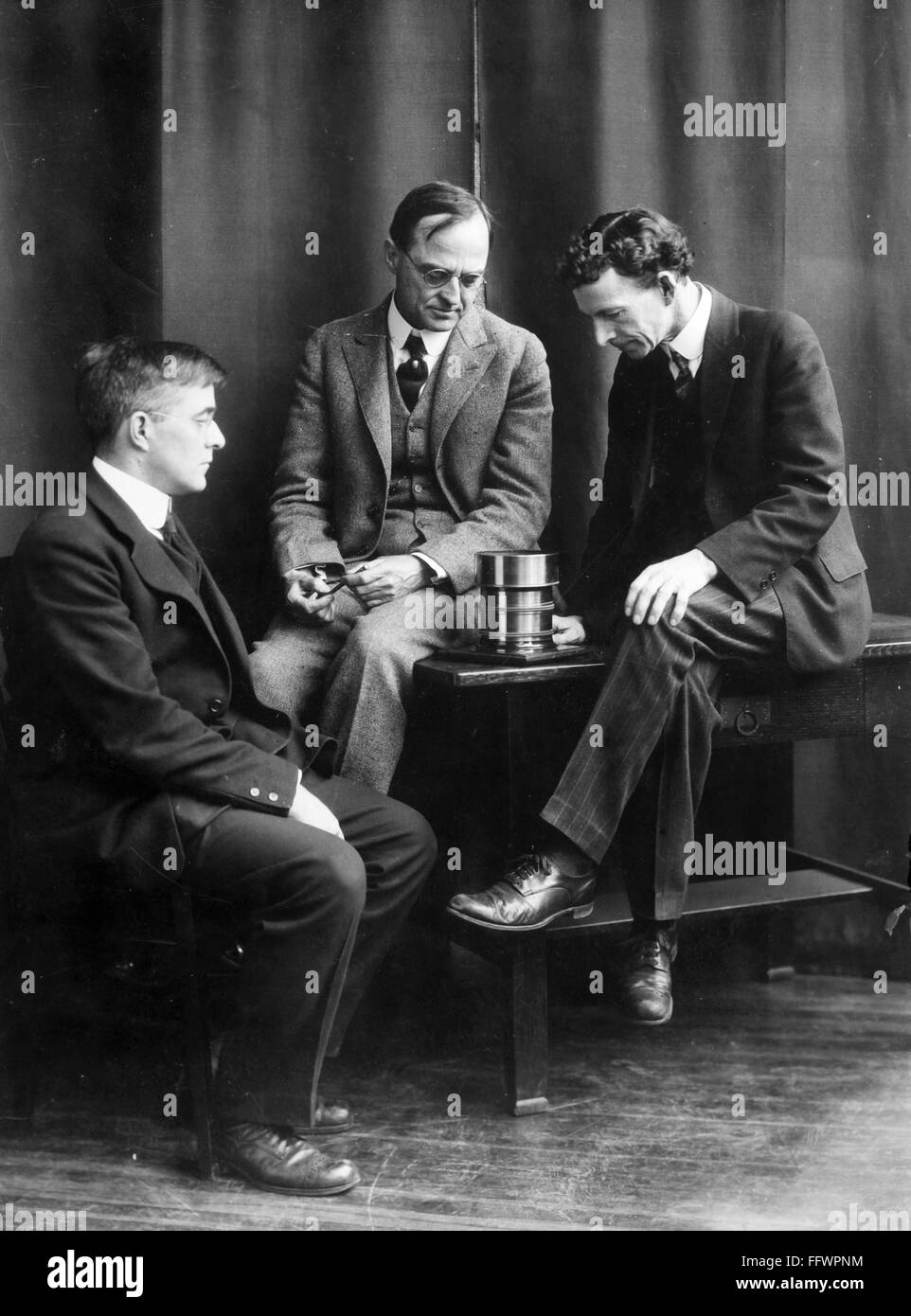 AMERICAN SCIENTISTS. /nLeft to right: Chemist Irving Langmuir, chemist ...