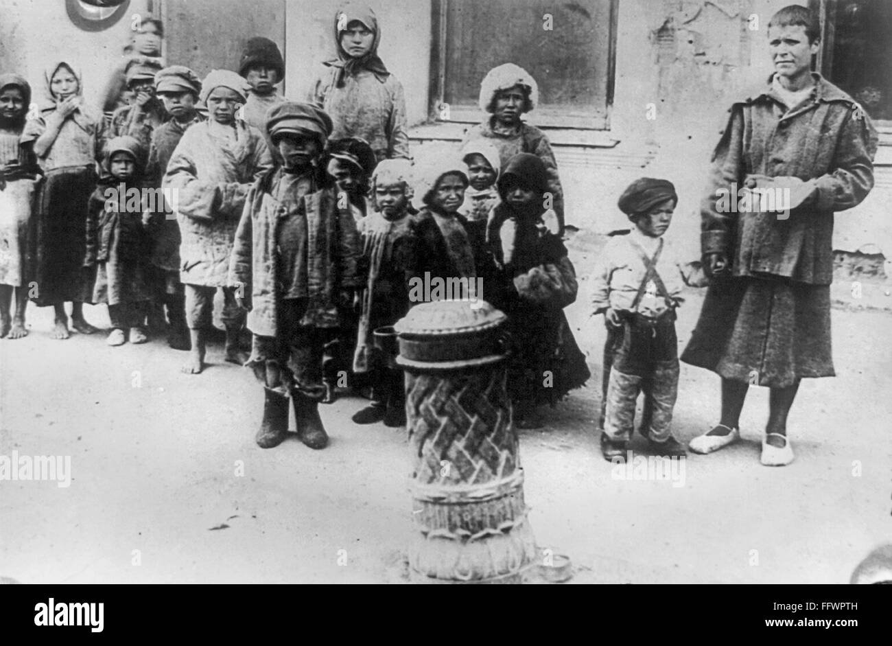 RUSSIA: FAMINE, 1921. /nA group of starving children who have been ...