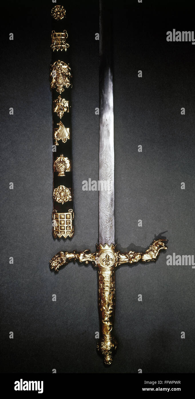 BRITISH CROWN JEWELS. /nThe Great Sword of State with scabbard Stock ...