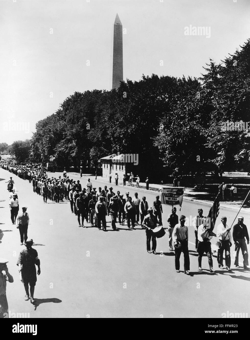 BONUS ARMY, 1932. /nThe 'Bonus Brigade' of World War I veterans ...
