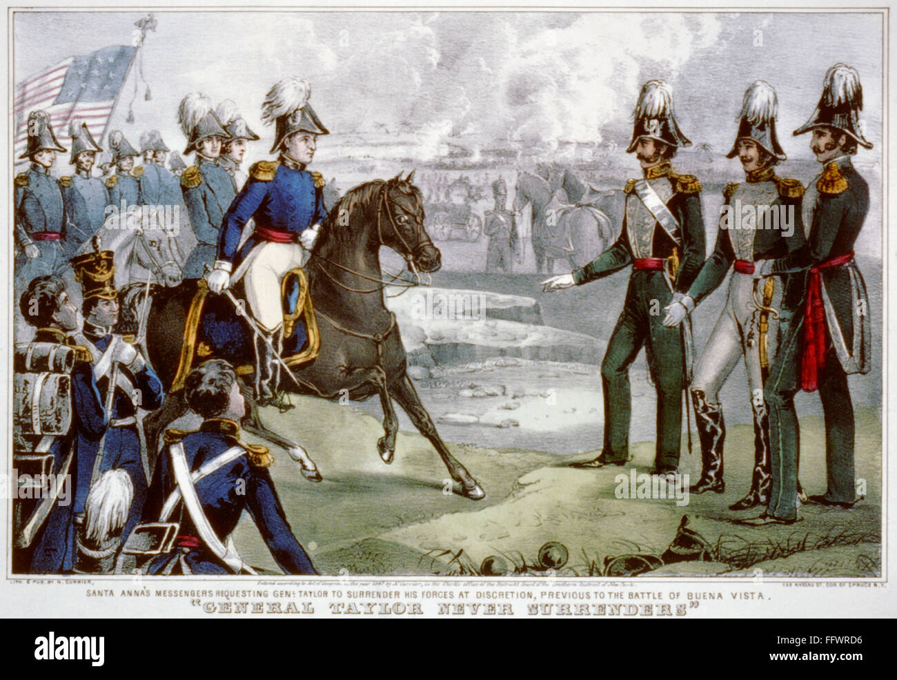 BATTLE OF MONTERREY, 1846. /nMessengers sent by General Antonio Lopez ...