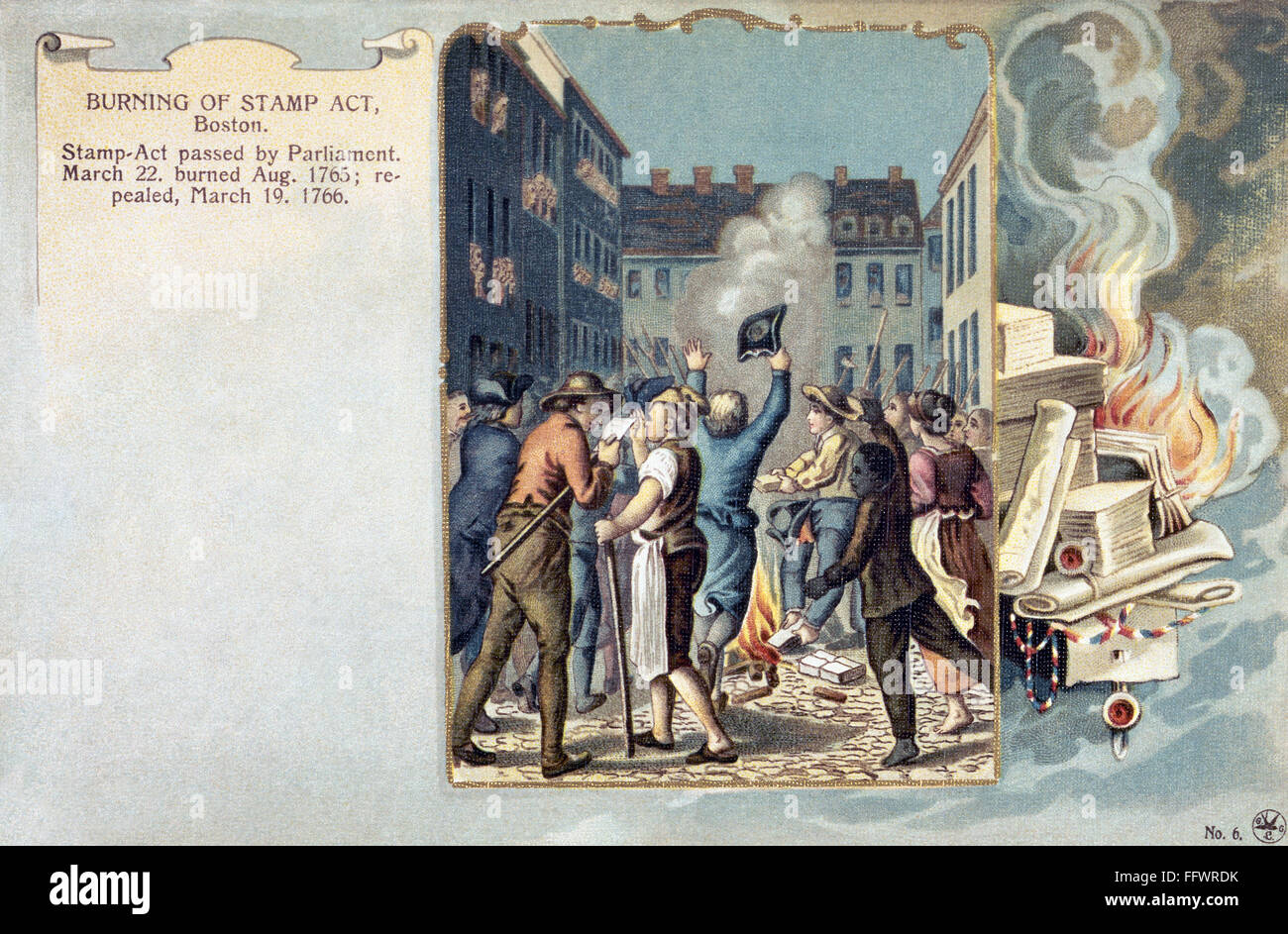 STAMP ACT RIOT, 1765. /nSons of Liberty protesting the Stamp Act in ...