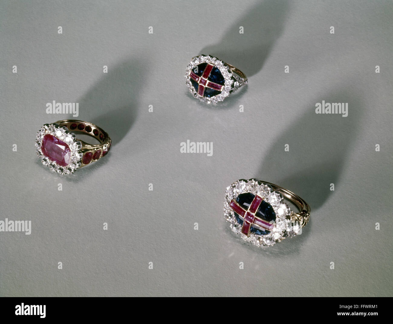 BRITISH CROWN JEWELS. /nCoronation rings Stock Photo - Alamy