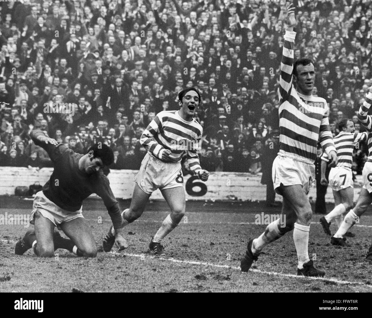 EUROPEAN CUP, 1970. /nLou Macari (center) and Bobby Lennox of Celtic FC ...