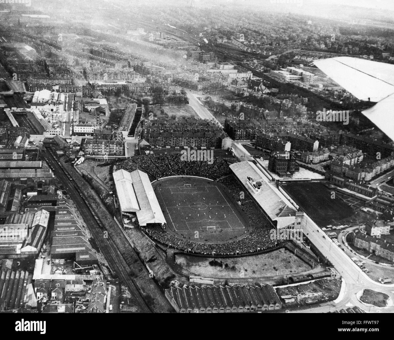 GLASGOW: IBROX STADIUM. /nAerial view of Ibrox Park and stadium in ...