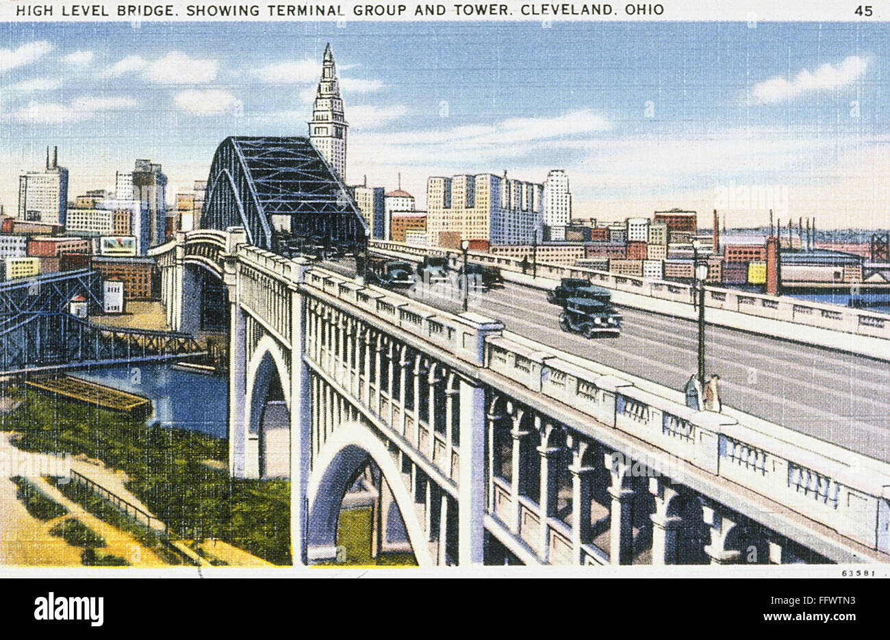 CLEVELAND: BRIDGE, c1930. /nThe high level bridge, completed in 1918 ...