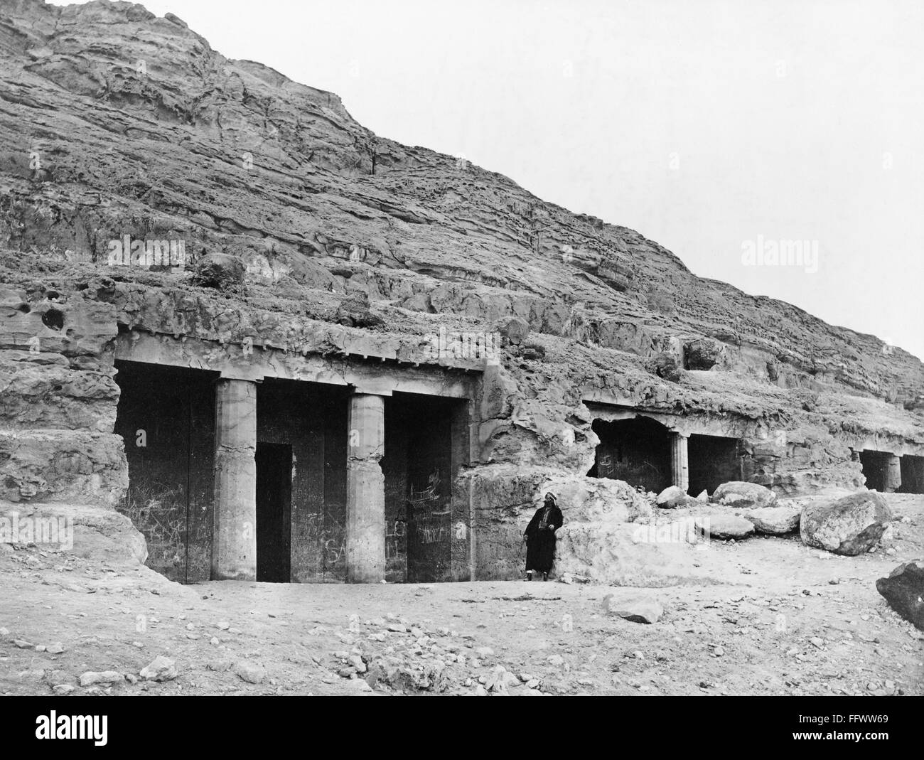 EGYPT: BENI HASAN. /nPortico of a tomb at Beni Hasan, Egypt, built ...