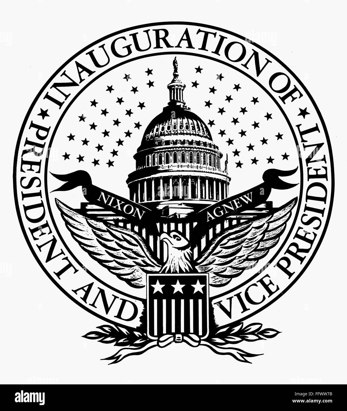 PRESIDENTIAL CAMPAIGN, 1968. /nInsignia of the inauguration of the ...