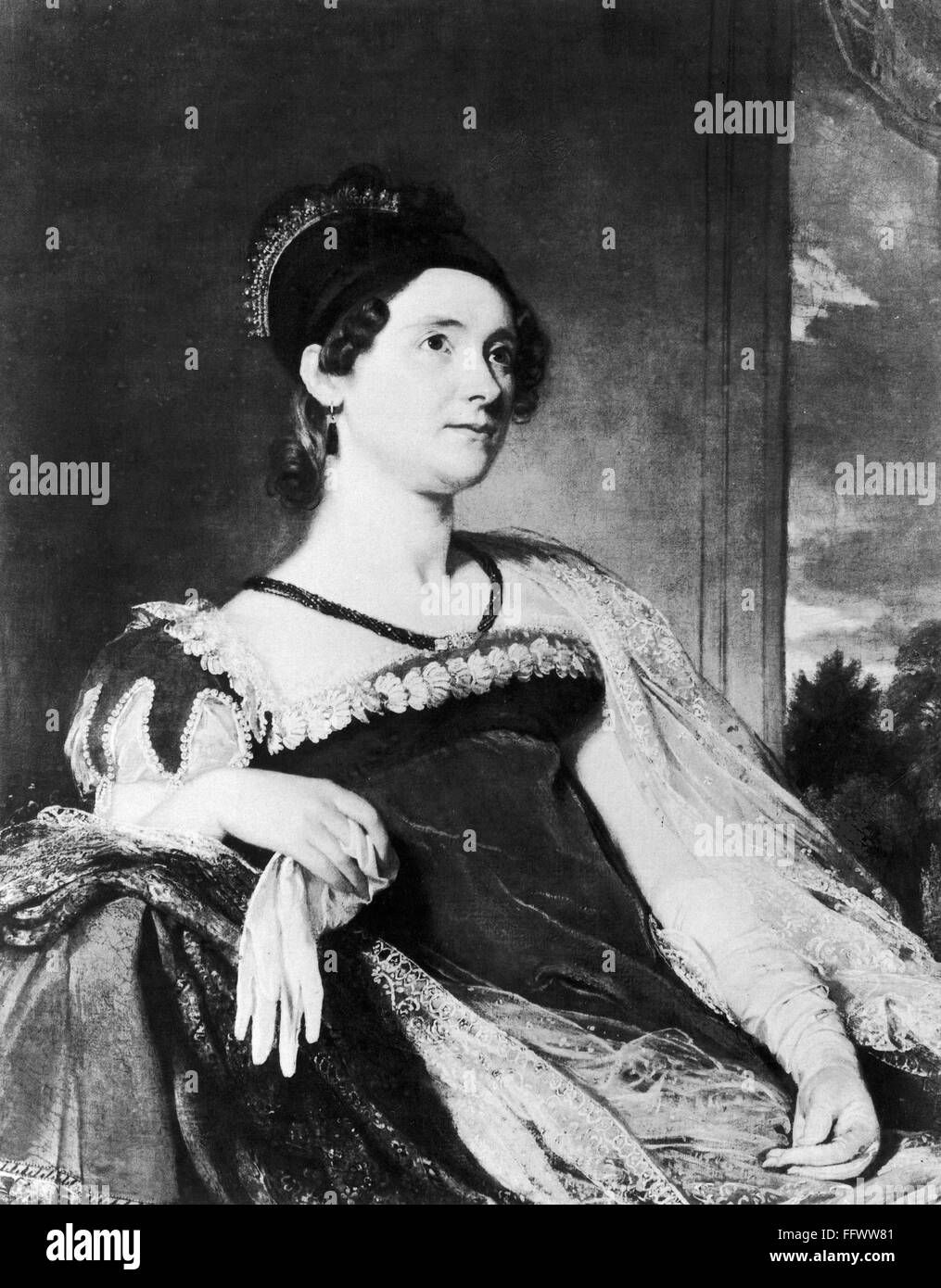 LOUISA CATHERINE ADAMS /n(1775-1852). Mrs. John Quincy Adams. Oil on ...