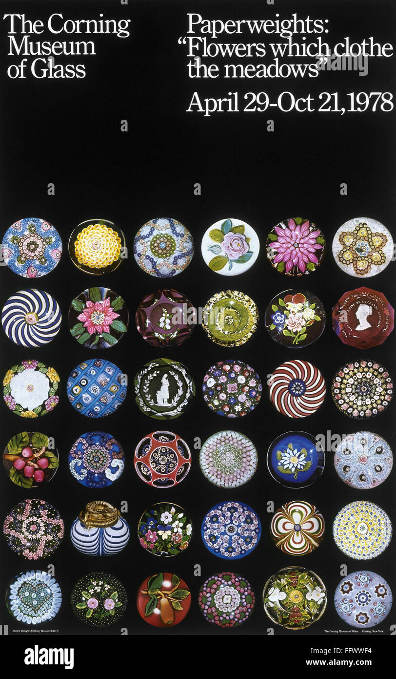 CORNING MUSEUM OF GLASS. /nPoster for an exhibition of paperweights ...
