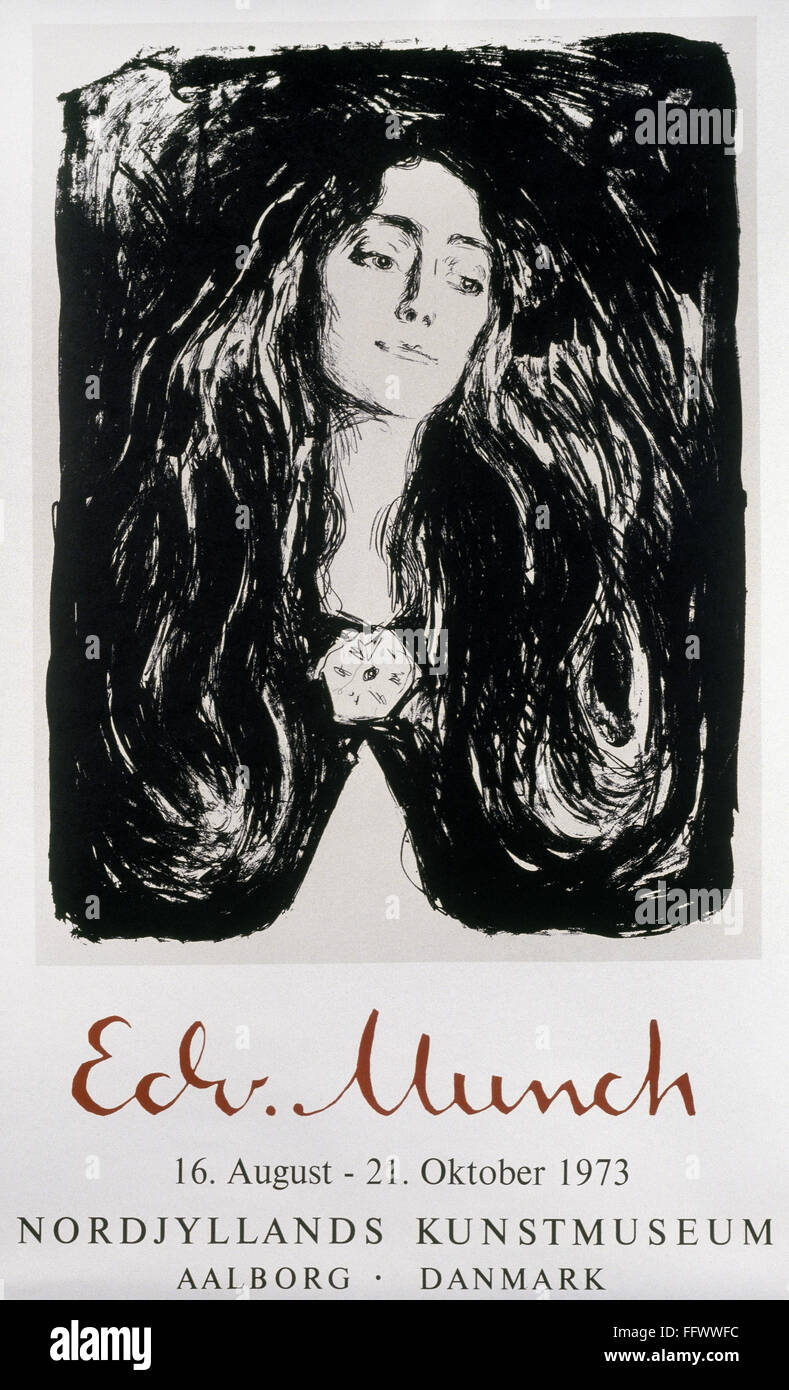 EDWARD MUNCH POSTER. /nDanish poster for an exhibition, 1973, of the ...