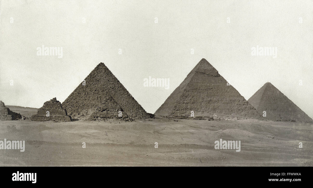 EGYPT: GREAT PYRAMIDS. /nThe Great Pyramids of Giza, Egypt. Photograph ...
