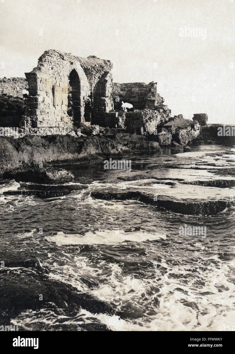 ATLIT: CITADEL RUINS. /nRuins fo the medieval citadel at Atlit, near ...