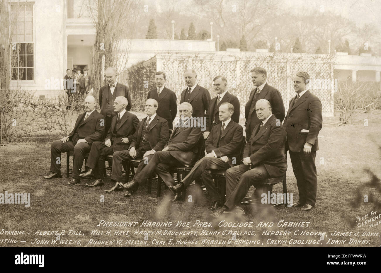 WARREN HARDING CABINET. /nPresident Warren Harding and Vice President ...
