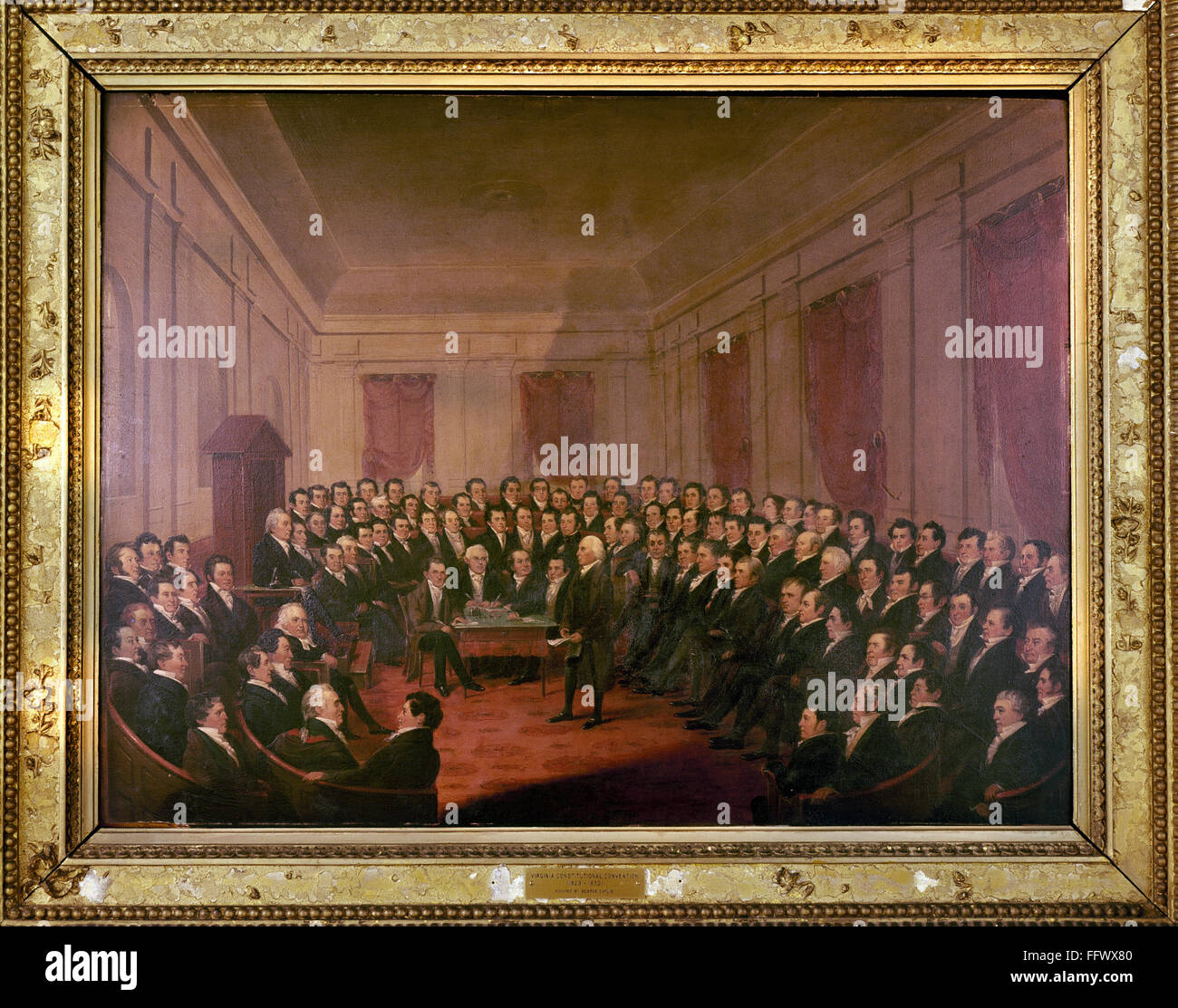 VIRGINIA CONVENTION, 1829. /nJames Madison addressing the Virginia ...