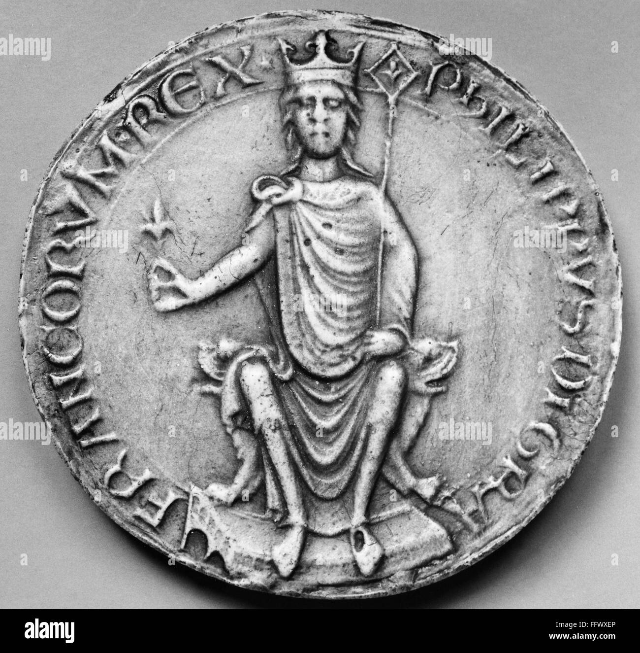 PHILIP II OF FRANCE /n(1165-1223). Known as Philip Augustus. King of ...
