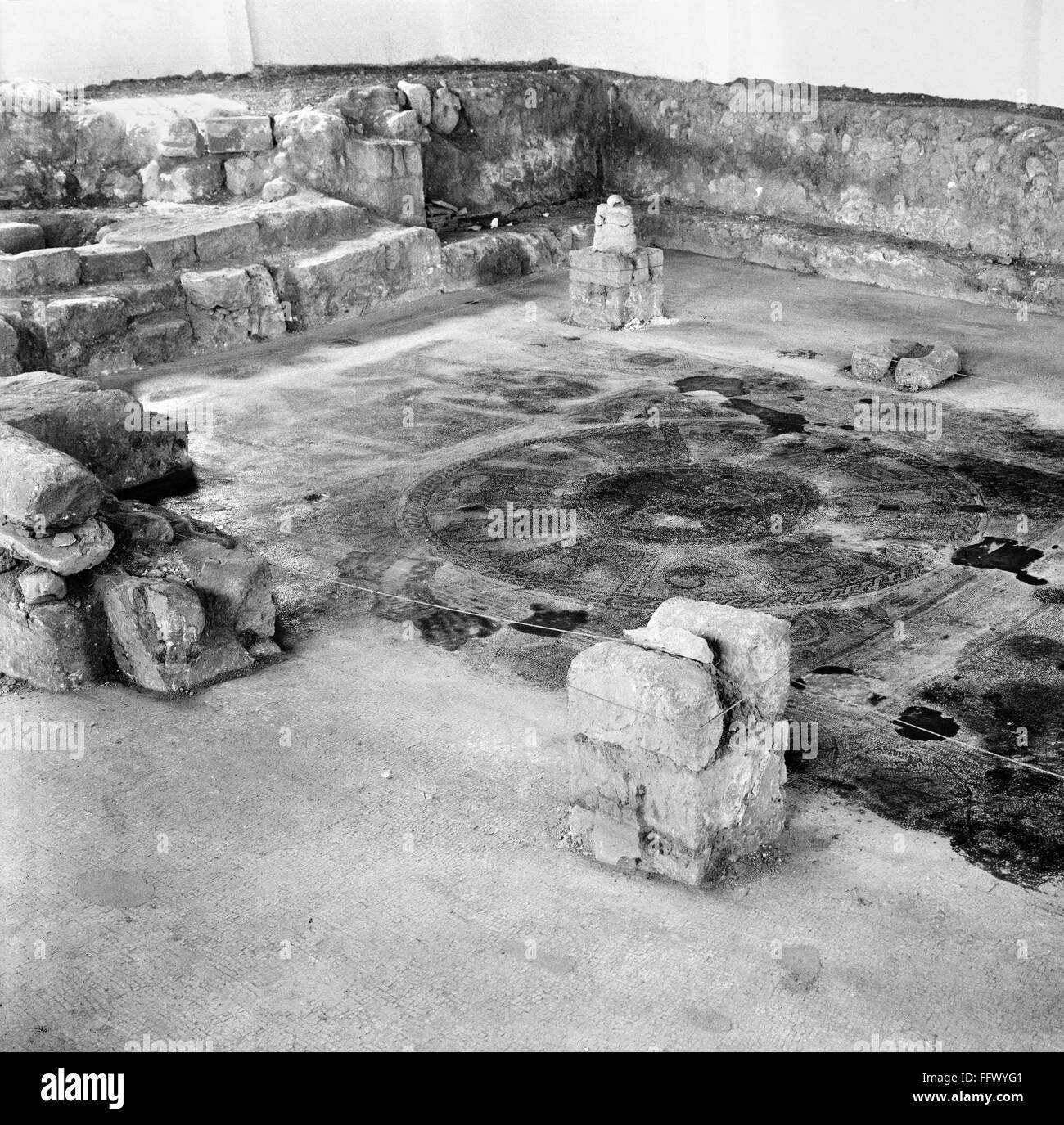 PALESTINE: BEIT ALFA. /nMosaic floor at a Byzantine synagogue built in ...