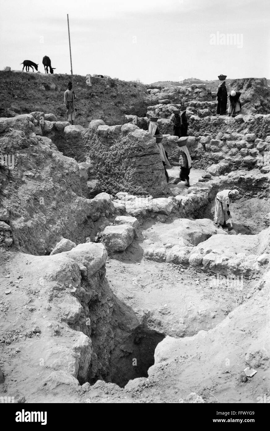 PALESTINE: BEIT SHEMESH. /nRuins of the ancient city of Beit Shemesh ...