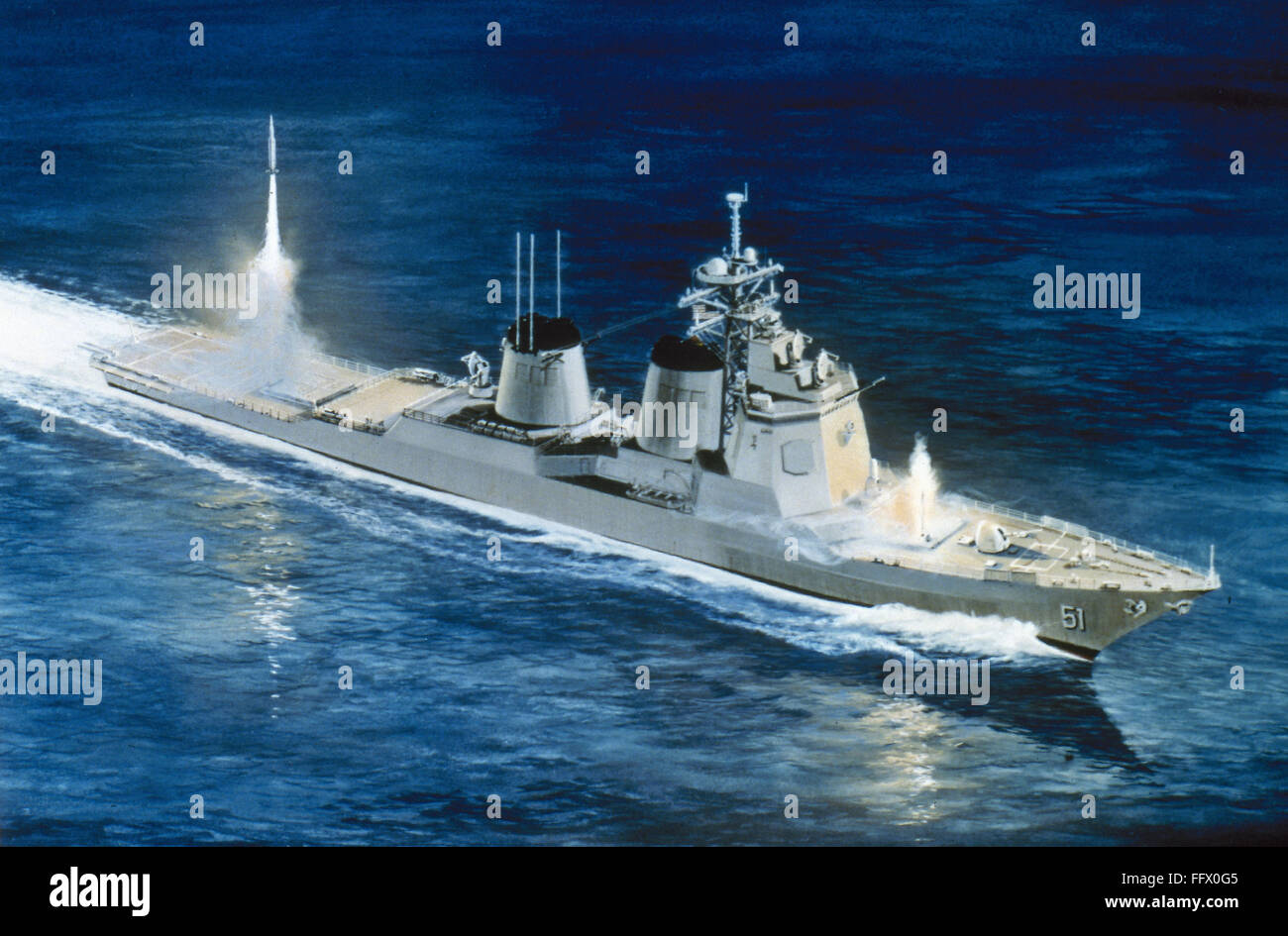 TOMAHAWK MISSILE FIRING. /nArtist' rendering of a guided missile ...