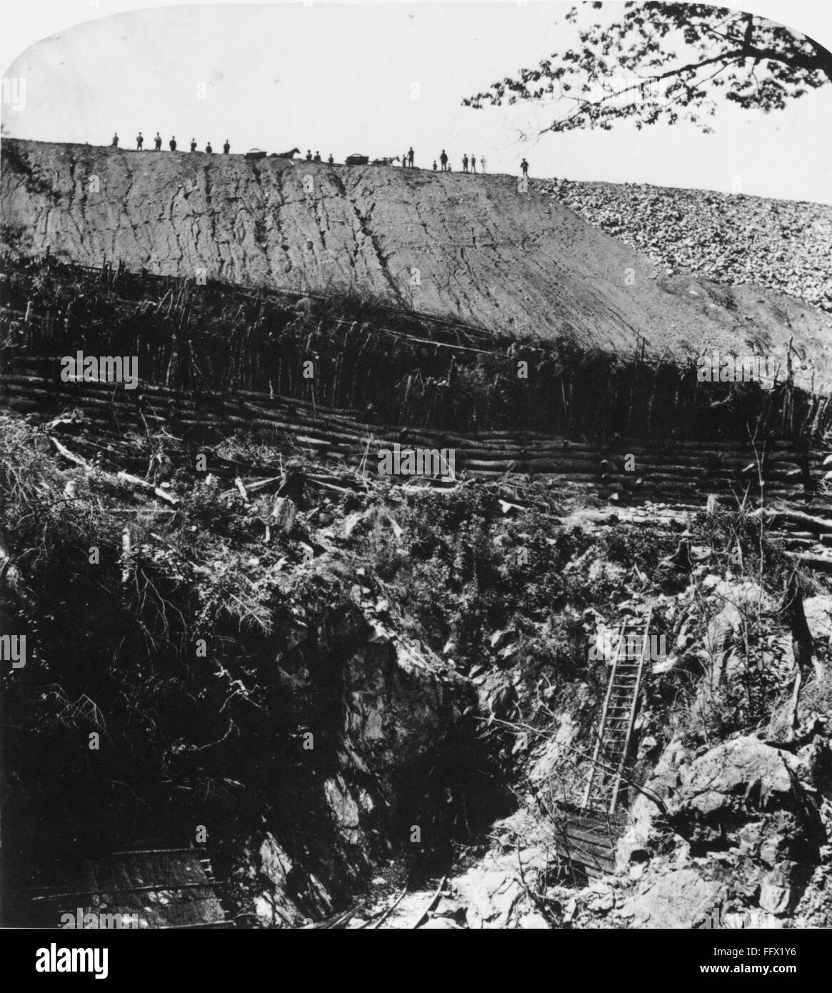 CANADA: RAILWAY, 1871. /nConstruction of the Intercolonial Railway at ...