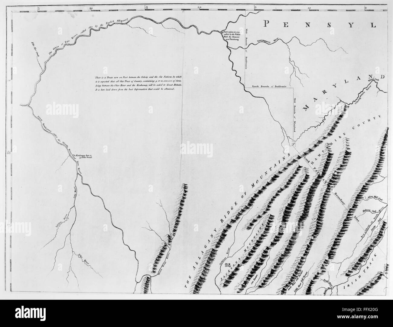 VIRGINIA: HENRY MAP, 1770. /nOne of four part of an engraved map of ...