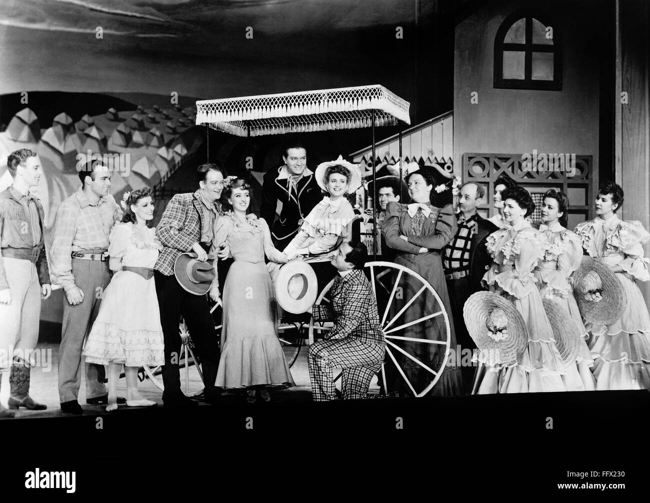 MUSICAL: OKLAHOMA, 1943. /nCurly and Laurey in 'the surrey with the ...