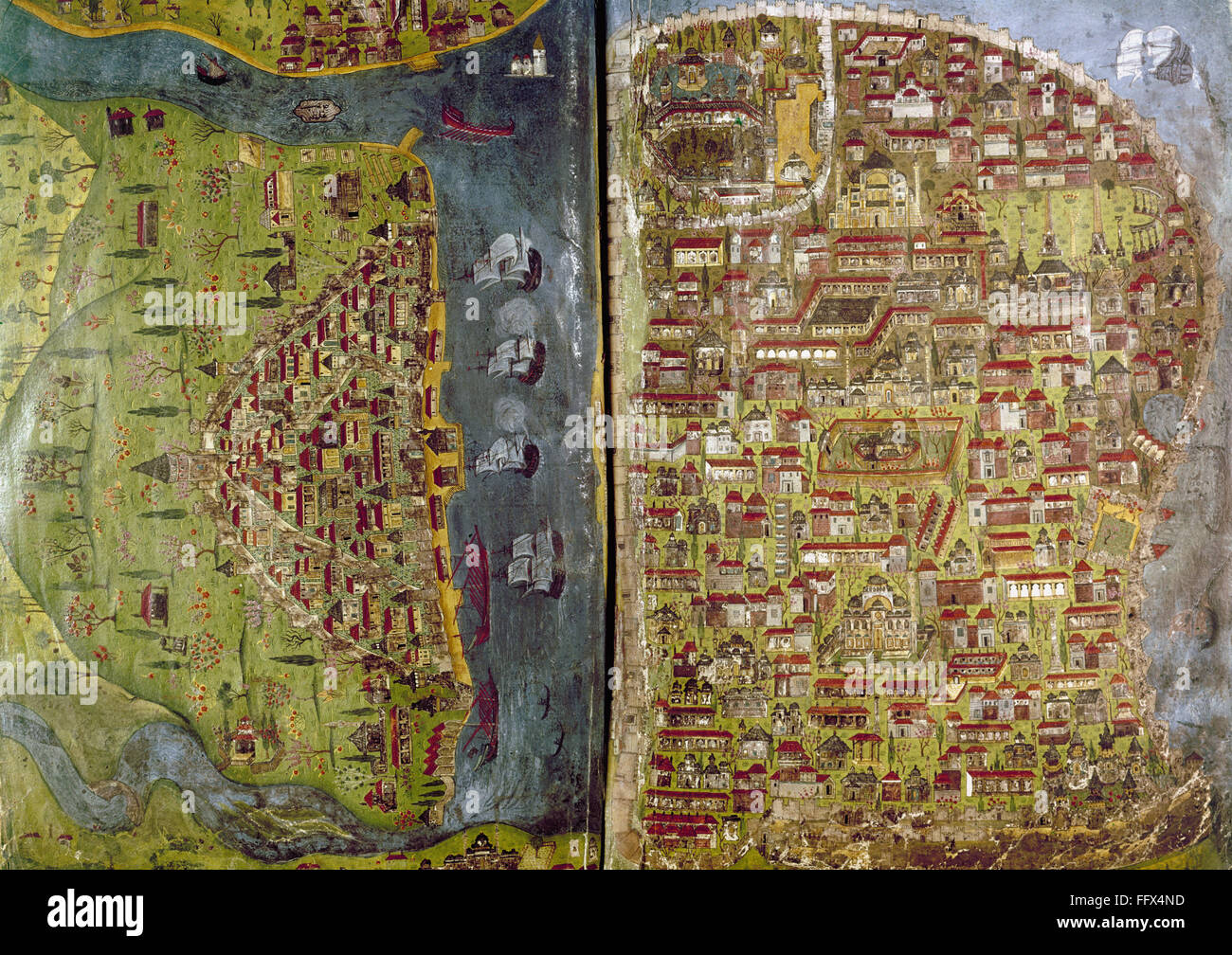 Constantinople map hi-res stock photography and images - Alamy