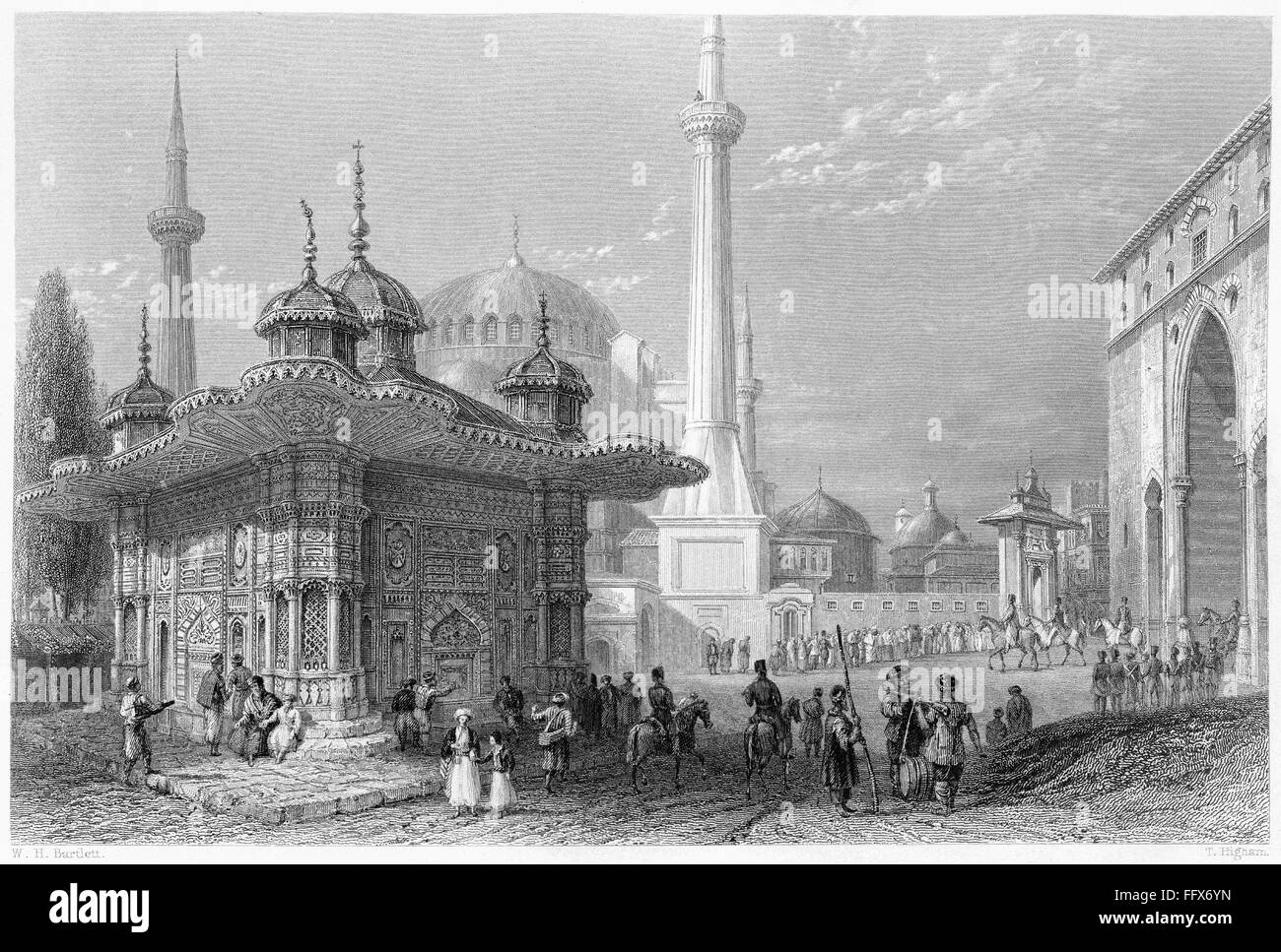 TURKEY: ISTANBUL, 1839. /nFountain and square at Hagia Sophia ...