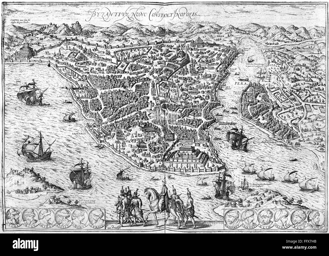 Constantinople map hi-res stock photography and images - Alamy