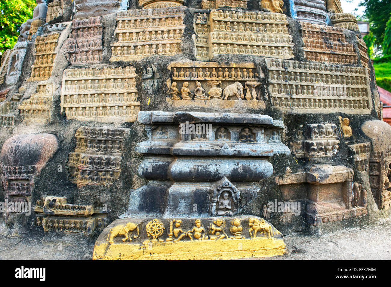 Statues of Buddha at Mahabodhi temple , Bodhgaya , Bihar , India Unesco ...