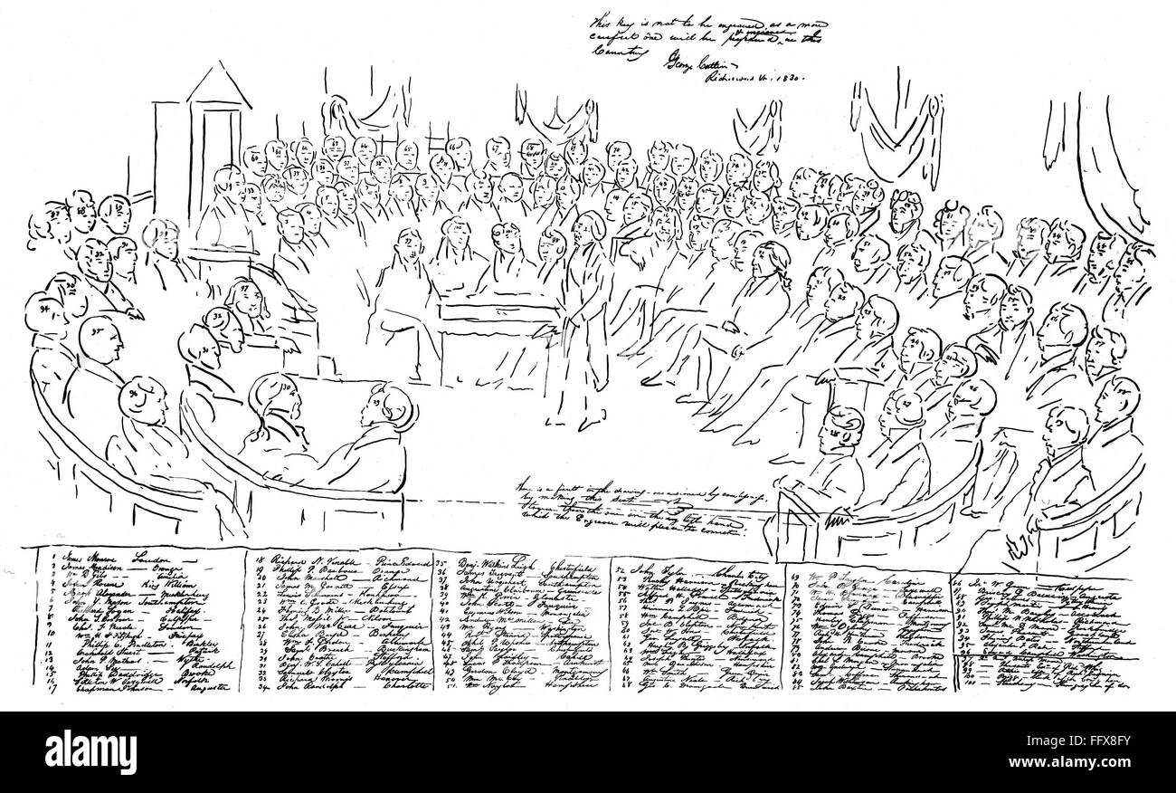 VIRGINIA: CONVENTION, 1829. /nJames Madison addressing the Virginia ...