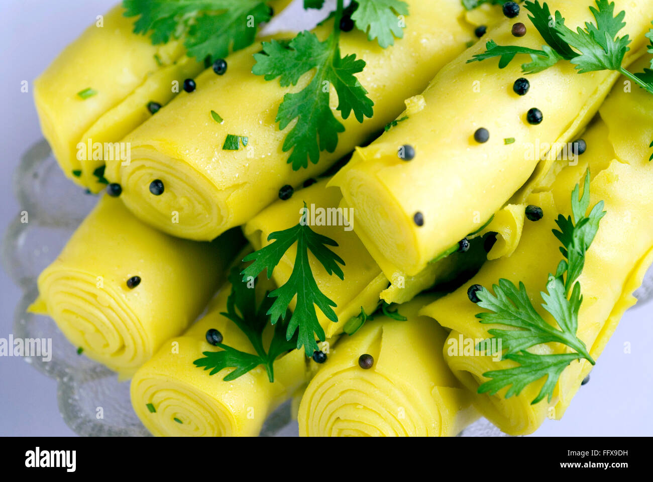 Vegetarian , Khandvi , Gujarati food , India Stock Photo - Alamy