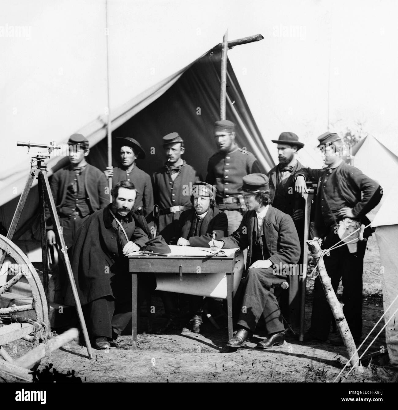 CIVIL WAR: ENGINEERS, 1862. /nMembers of the U.S. Corps of ...