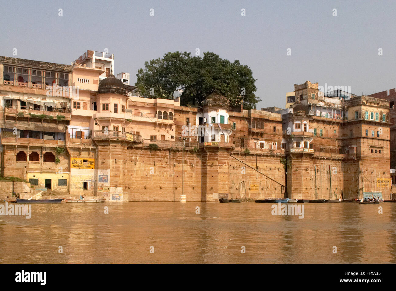 Chousatti ghat , Ganga ghat at Varanasi , Uttar Pradesh , India Stock ...