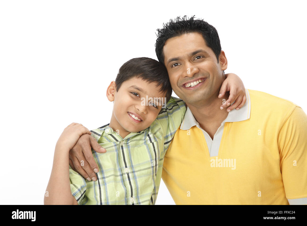 Father and son kept each other hands on shoulder behind neck MR#703N ... Father and son kept each other hands on shoulder behind neck MR#703N ...