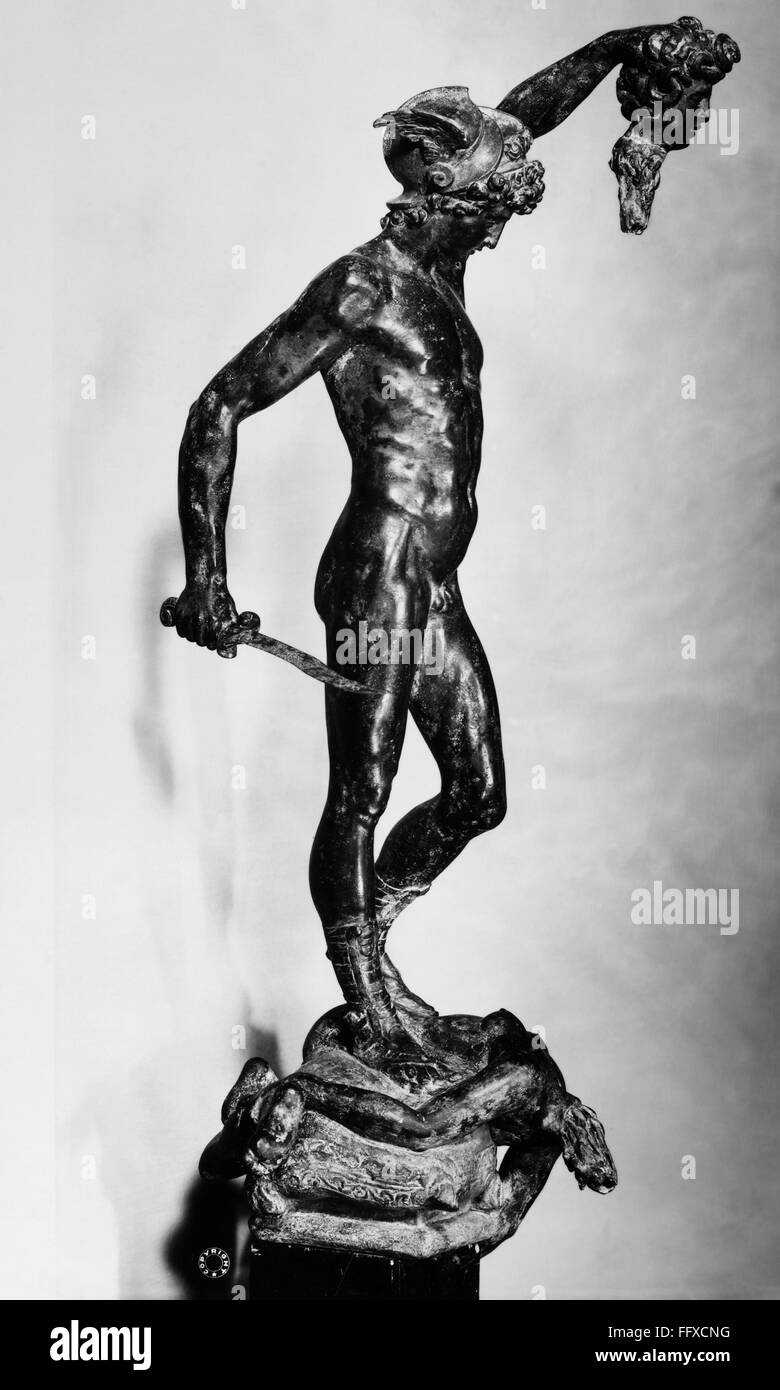 CELLINI: PERSEUS, c1550. /nPerseus beheading Medusa. Study for the ...