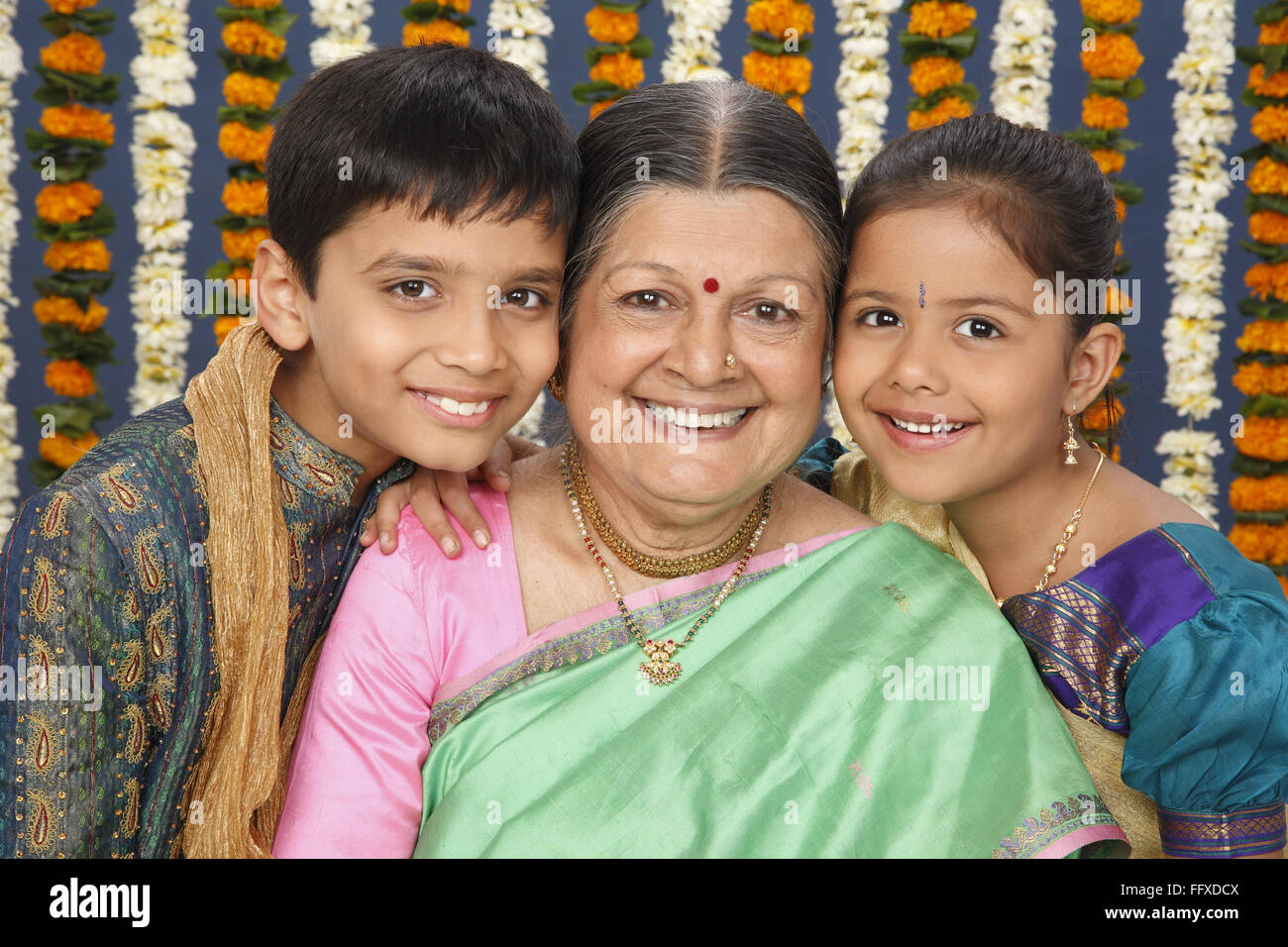 Indian grandma and grandchild hi-res stock photography and images - Alamy