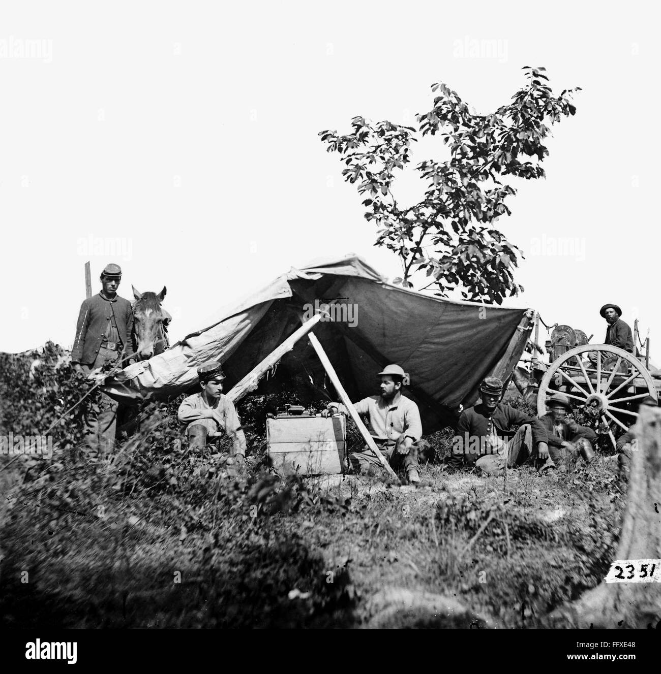Civil War Telegraphers 1864 Nfield Telegraph Station At Wilcoxs