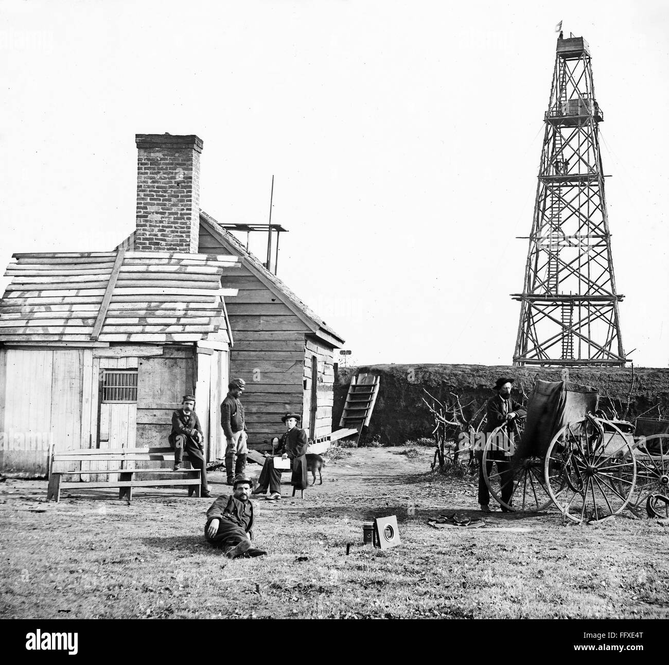 CIVIL WAR: SIGNAL TOWER. /nSignal tower and signal corps of the Union ...