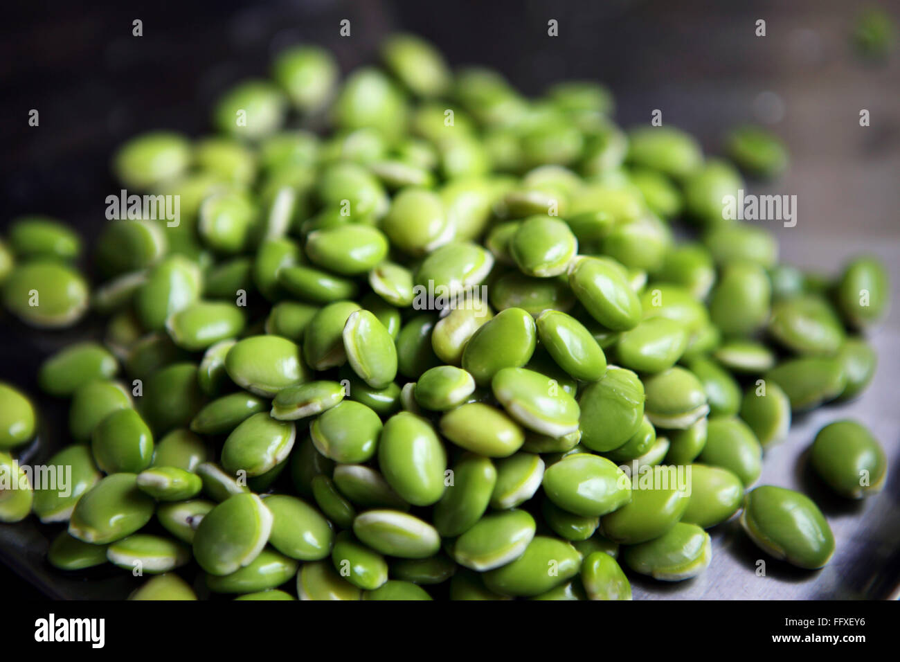 fresh shelled Broad Beans Stock Photo - Alamy