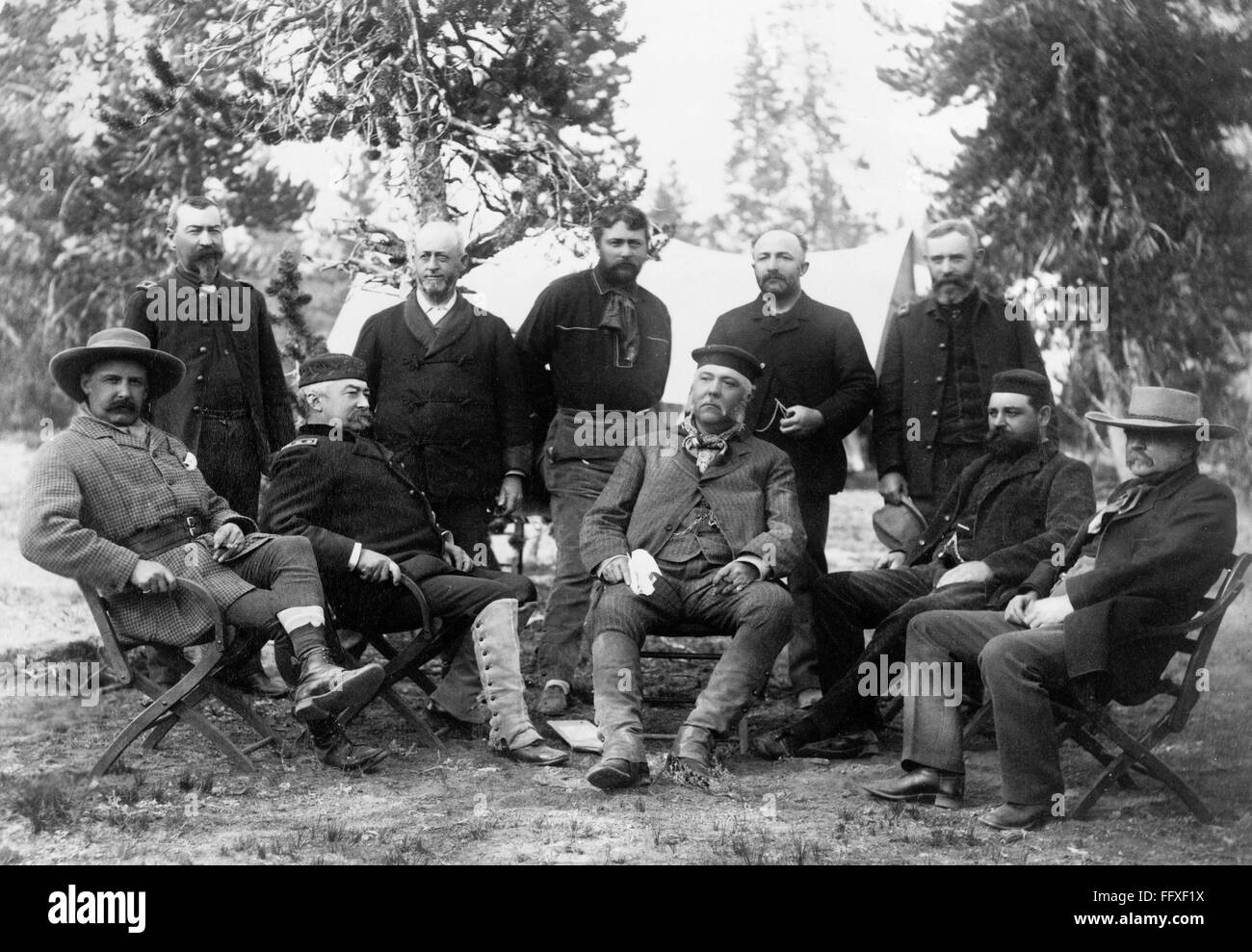 YELLOWSTONE EXPEDITION. /nPresident Chester Alan Arthur (seated center ...