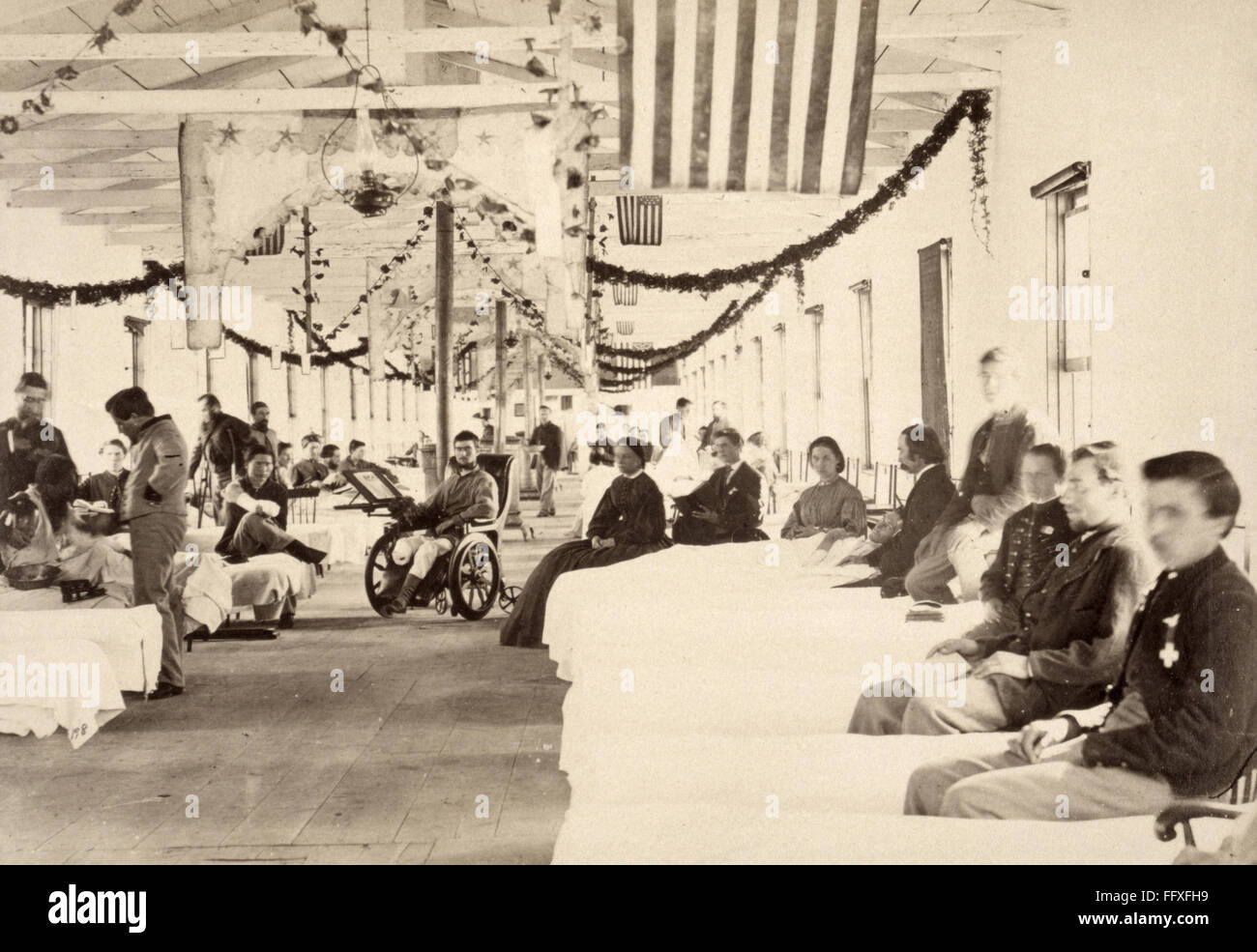 CIVIL WAR: HOSPITAL. /nA ward in Armory Square Hospital in Washington ...
