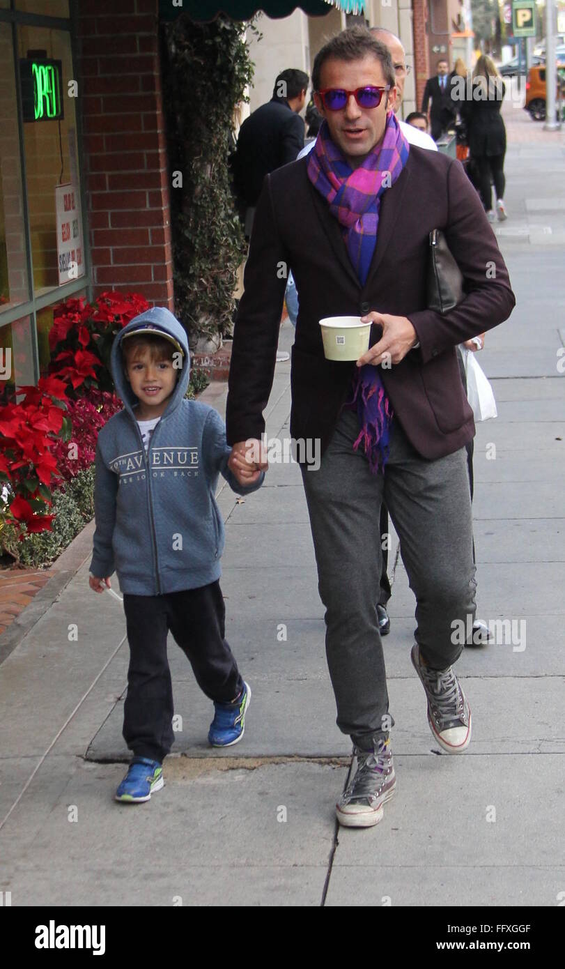 Italian footballer Alessandro Del Piero out and about in Beverly Hills ...