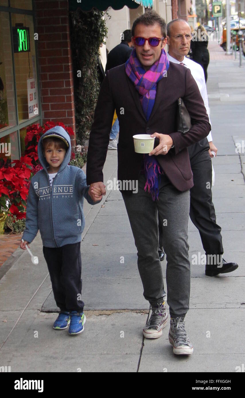 Italian footballer Alessandro Del Piero out and about in Beverly Hills ...