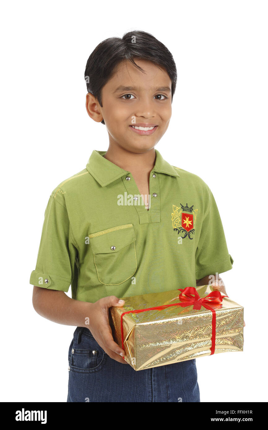 Boy present indian hi-res stock photography and images - Alamy