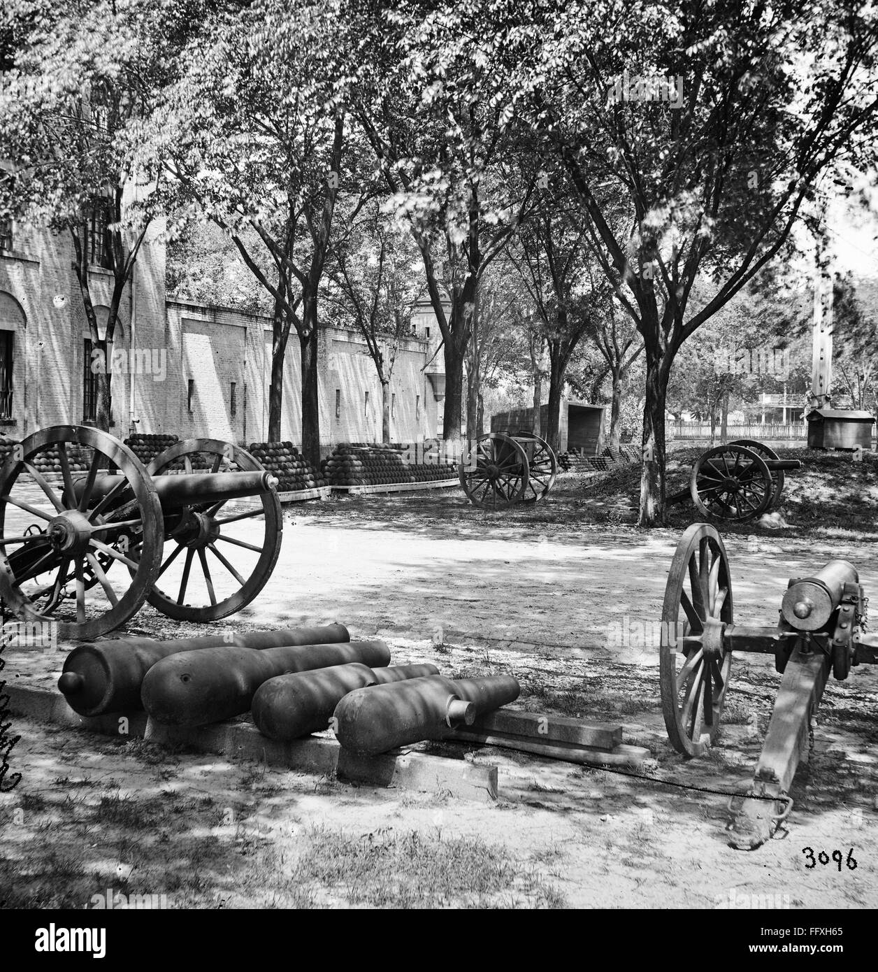 CIVIL WAR: ARSENAL YARD. /nBlakely rifles and ammunition in the Arsenal ...